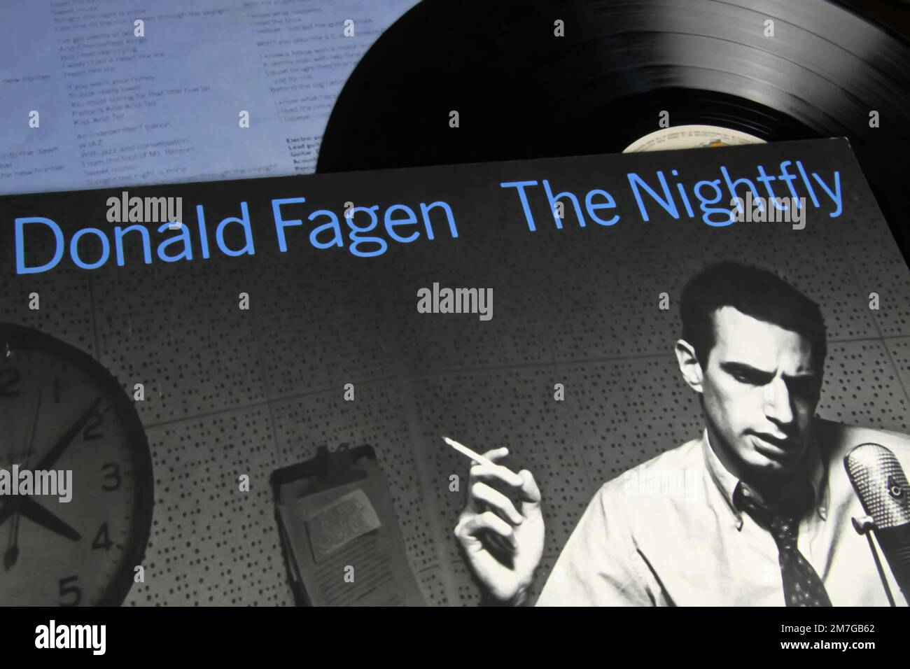 Viersen, Germany - November 9. 2022: Closeup of isolated vinyl record ...