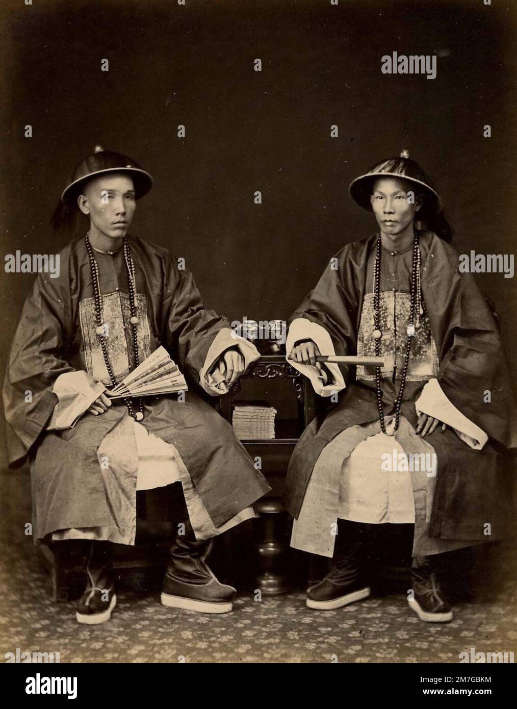 Lai Afong - Two Officials - c1880's Stock Photo - Alamy