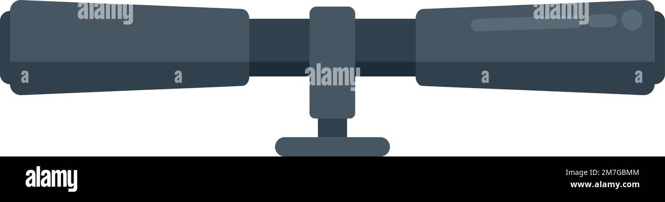 Military sight icon flat vector. Target cross. Sniper weapon isolated ...