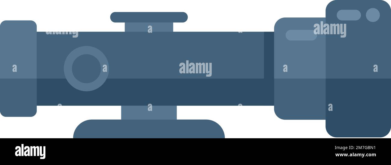Military scope icon flat vector. Sight target. Circle army isolated ...