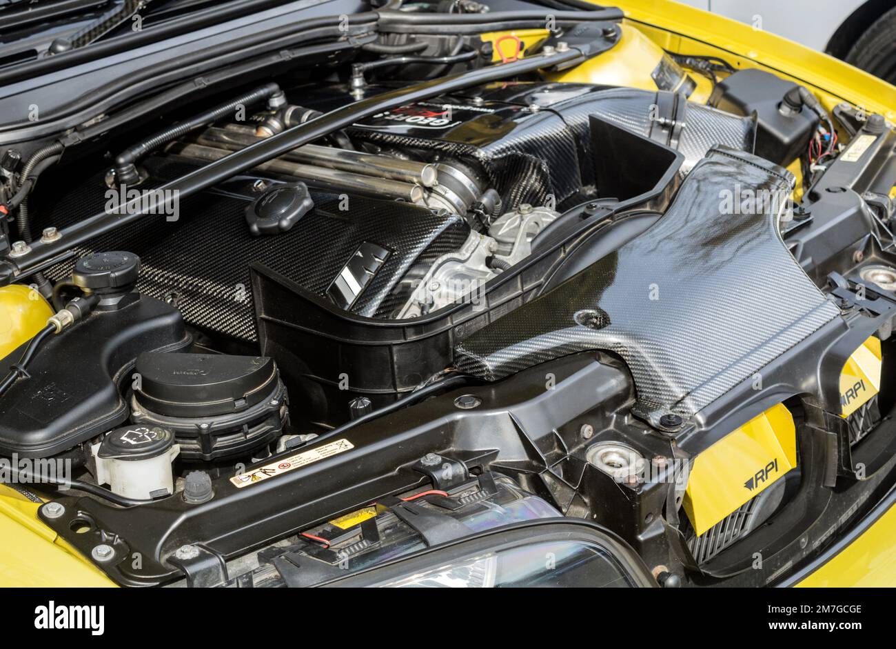 BMW M3 engine. Supercar & Classic Car Sunday 2022 Stock Photo - Alamy