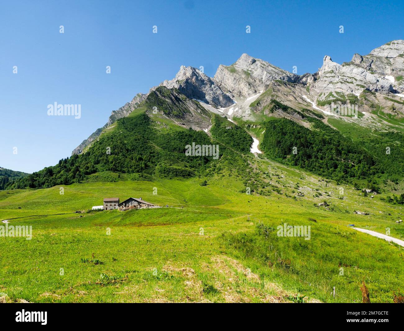 Col de Aravis, france: mountain landscape in the french alps Stock ...
