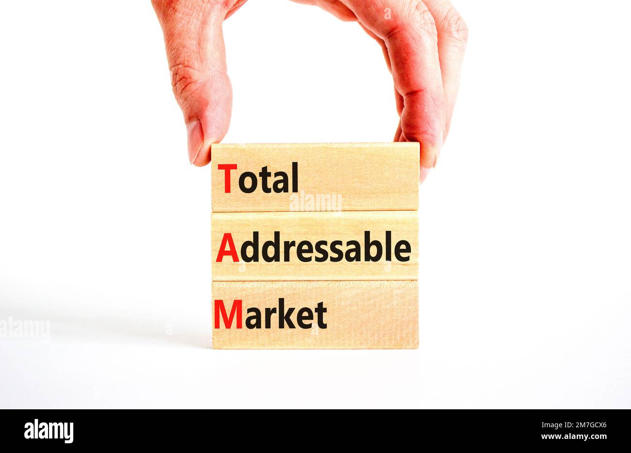 TAM total addressable market symbol. Concept words TAM total ...