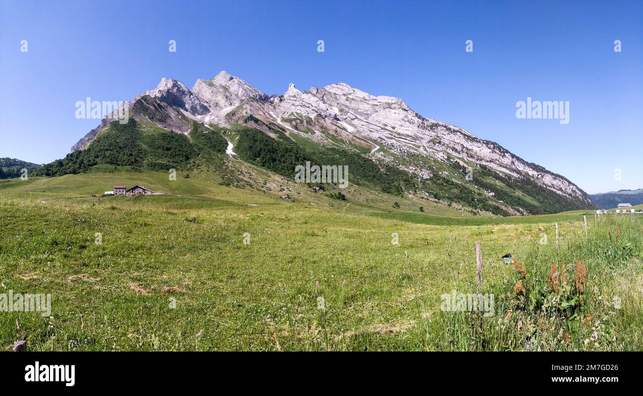 Col de Aravis, france: mountain landscape in the french alps Stock ...