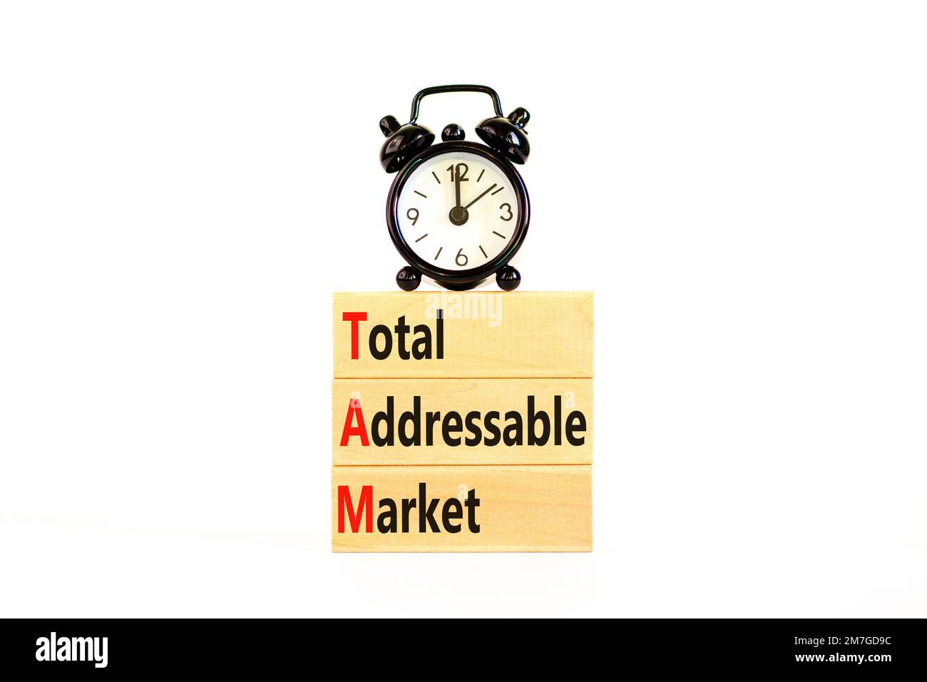 TAM total addressable market symbol. Concept words TAM total ...