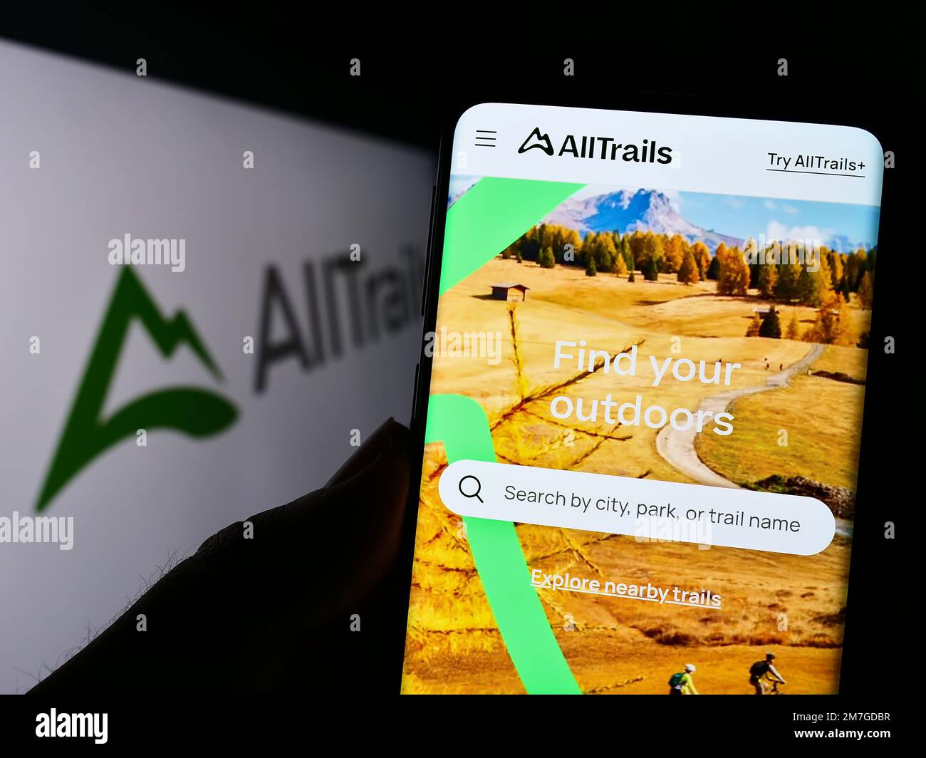 Alltrails logo hi-res stock photography and images - Alamy