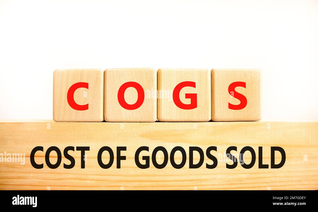 COGS cost of goods sold symbol. Concept words COGS cost of goods sold ...
