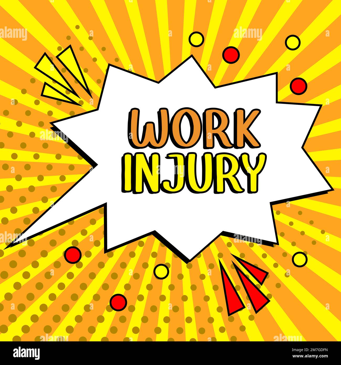 Hand writing sign Work Injury. Word Written on Accident in job Danger ...