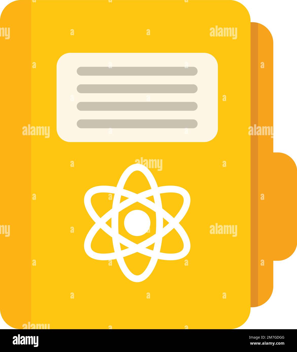 Research folder icon flat vector. Medical lab. Medicine experiment ...