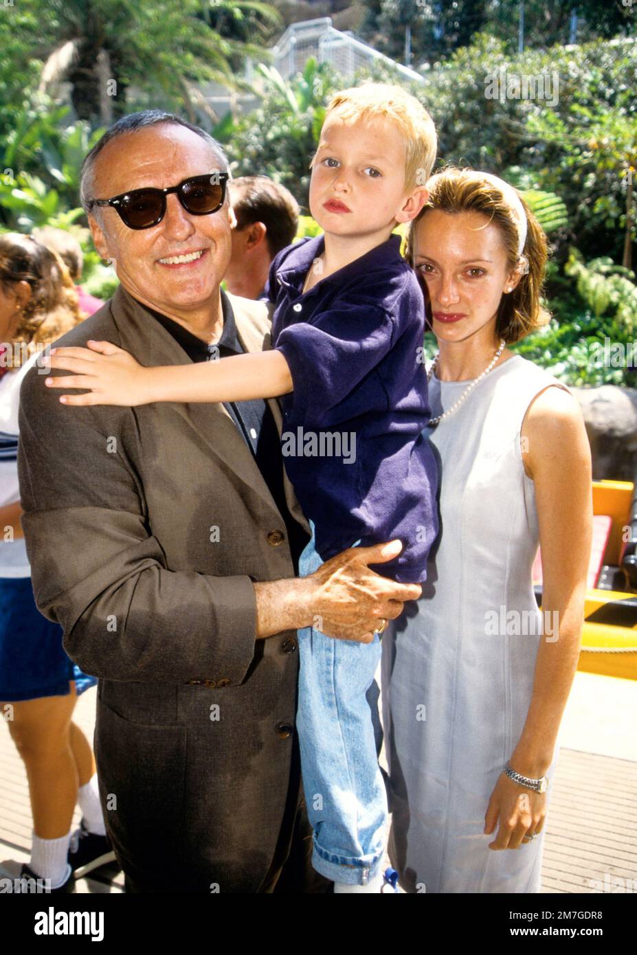 Dennis Hopper & his son attending the opening of Jurassic Park at the ...