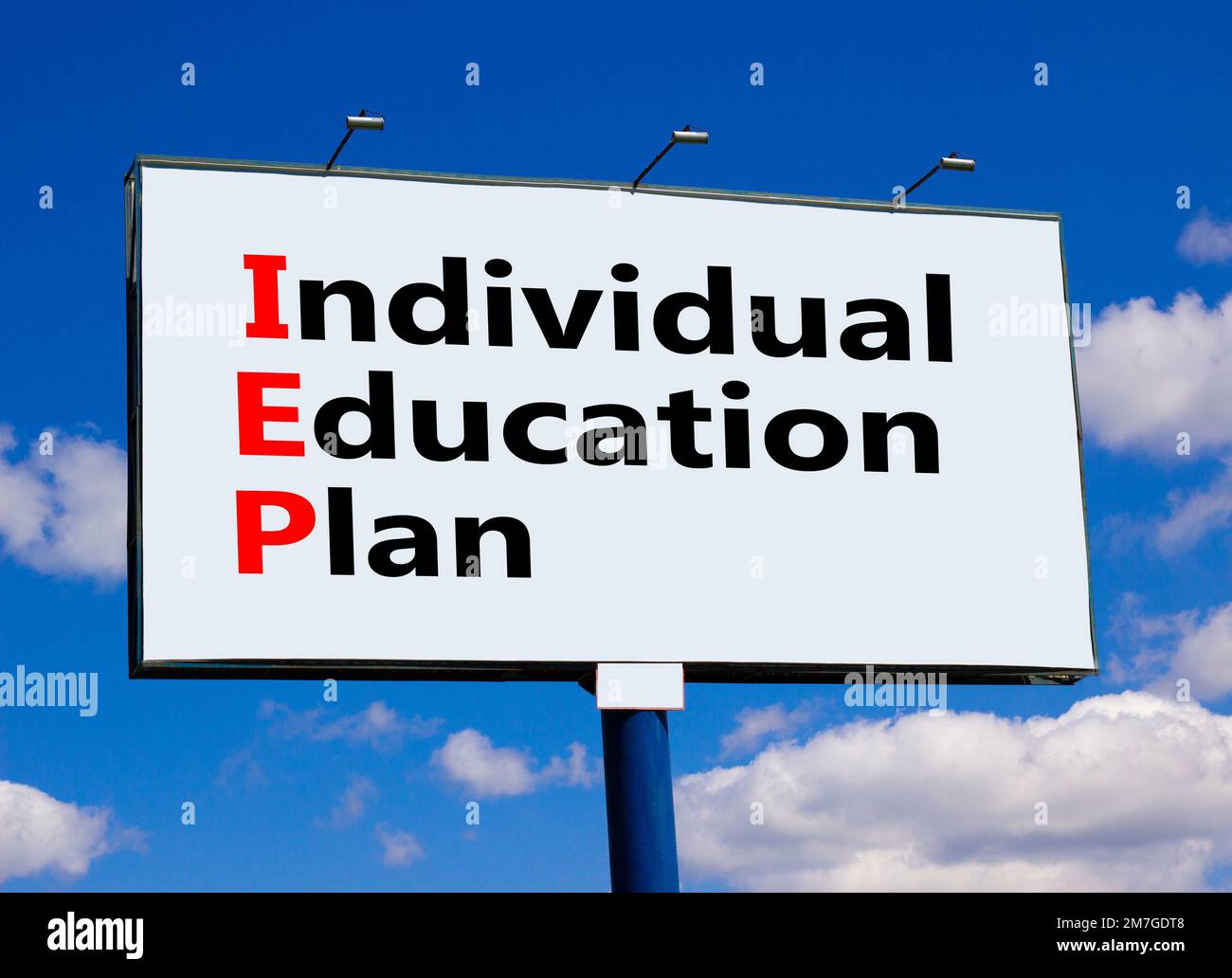 IEP individual education plan symbol. Concept words IEP individual ...