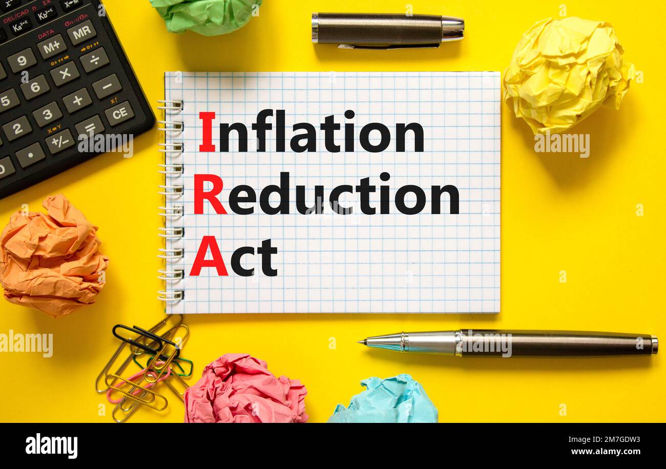 IRA inflation reduction act symbol. Concept words IRA inflation ...