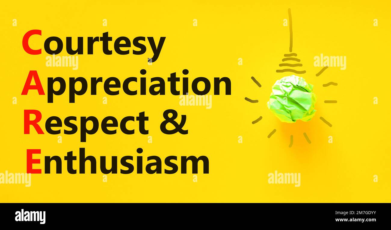 CARE symbol. Concept words CARE courtesy appreciation respect and ...