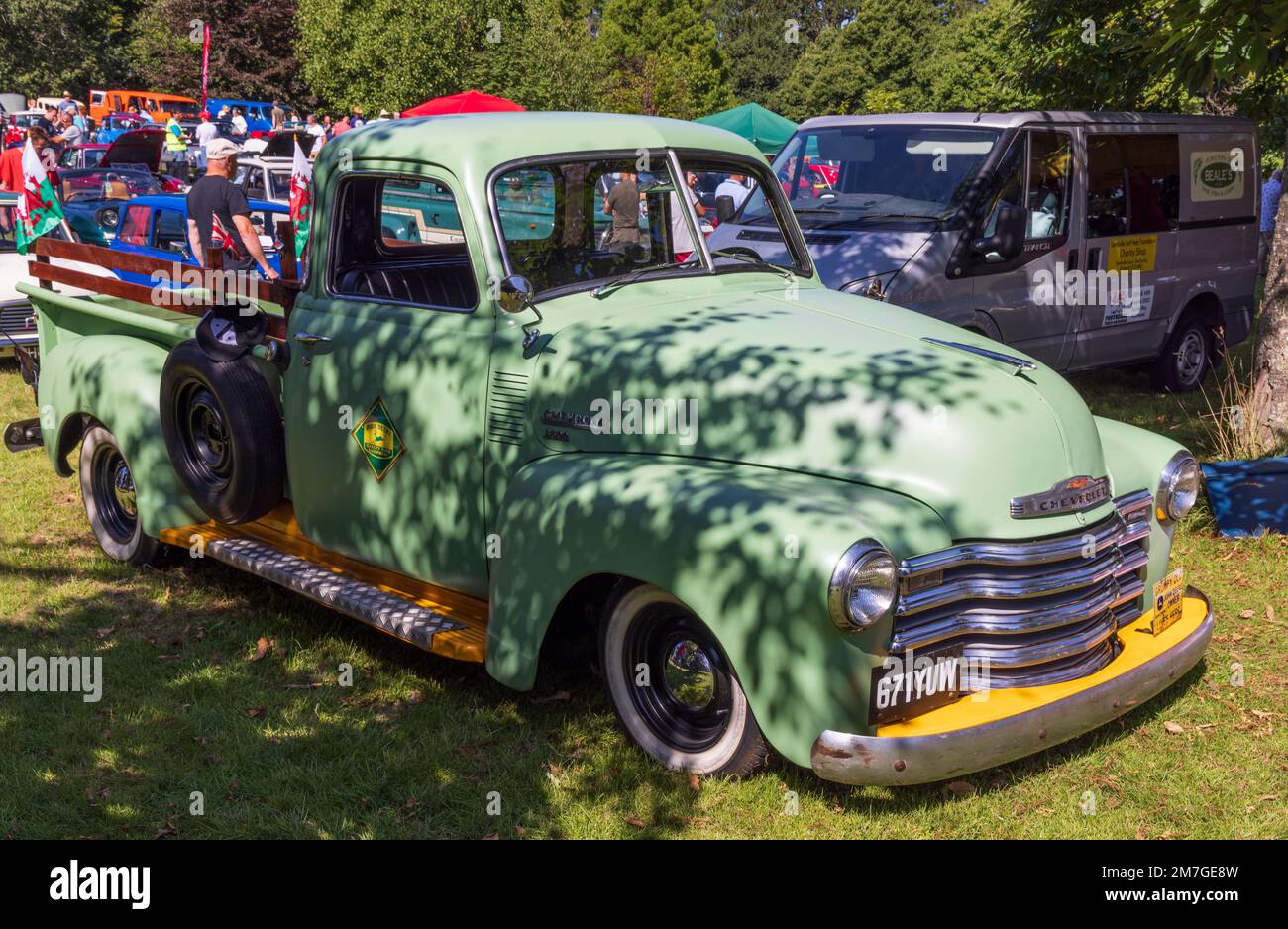 1949 Chevrolet 3600 at a classic car show in the Gnoll Country Park ...