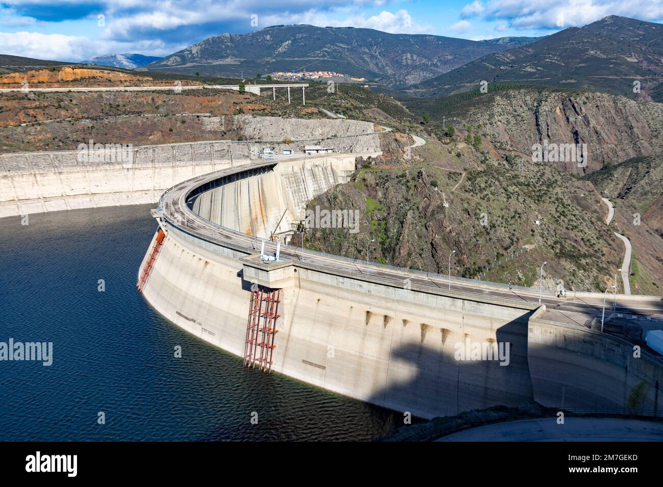 Reservoir. Prey. Dam located in the Atazar, north of the Community of ...