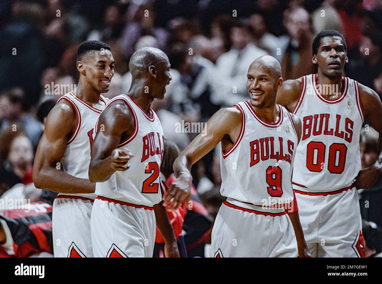 NBA Basketball, Scottie Pippen, (L) Michael Jordan Chicago Bulls vs Suns Stock Photo - Alamy