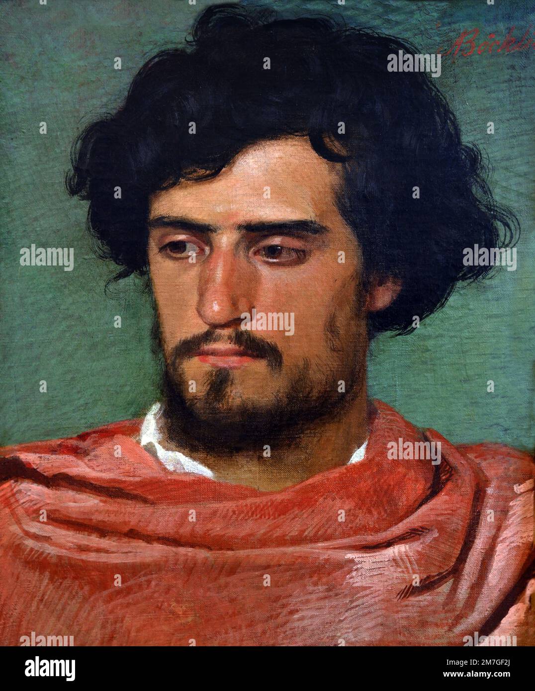 Head of a Roman 1863 Arnold Bocklin 1827-1901 Swiss Switzerland was a ...