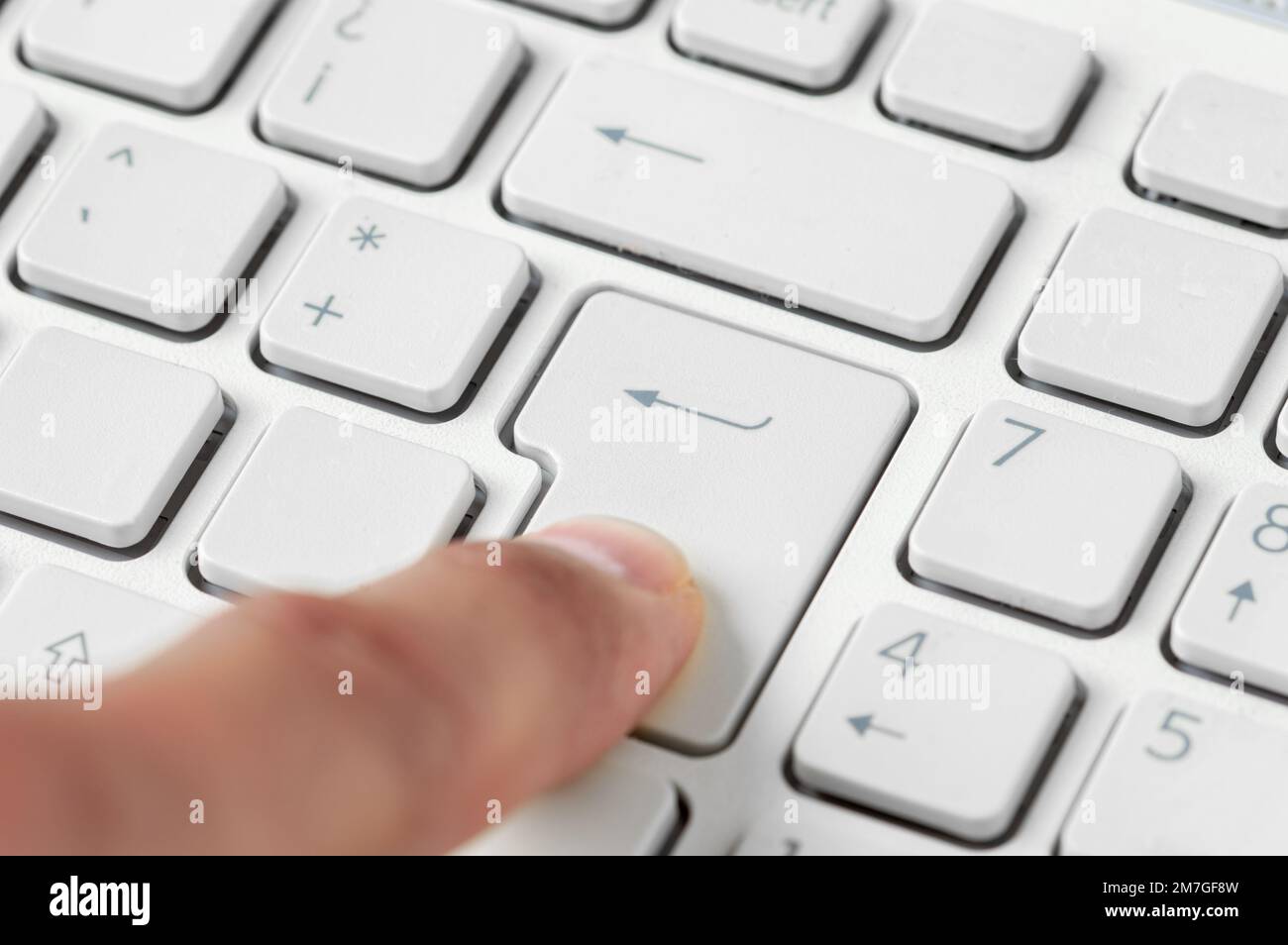 Man pressing enter hi-res stock photography and images - Alamy