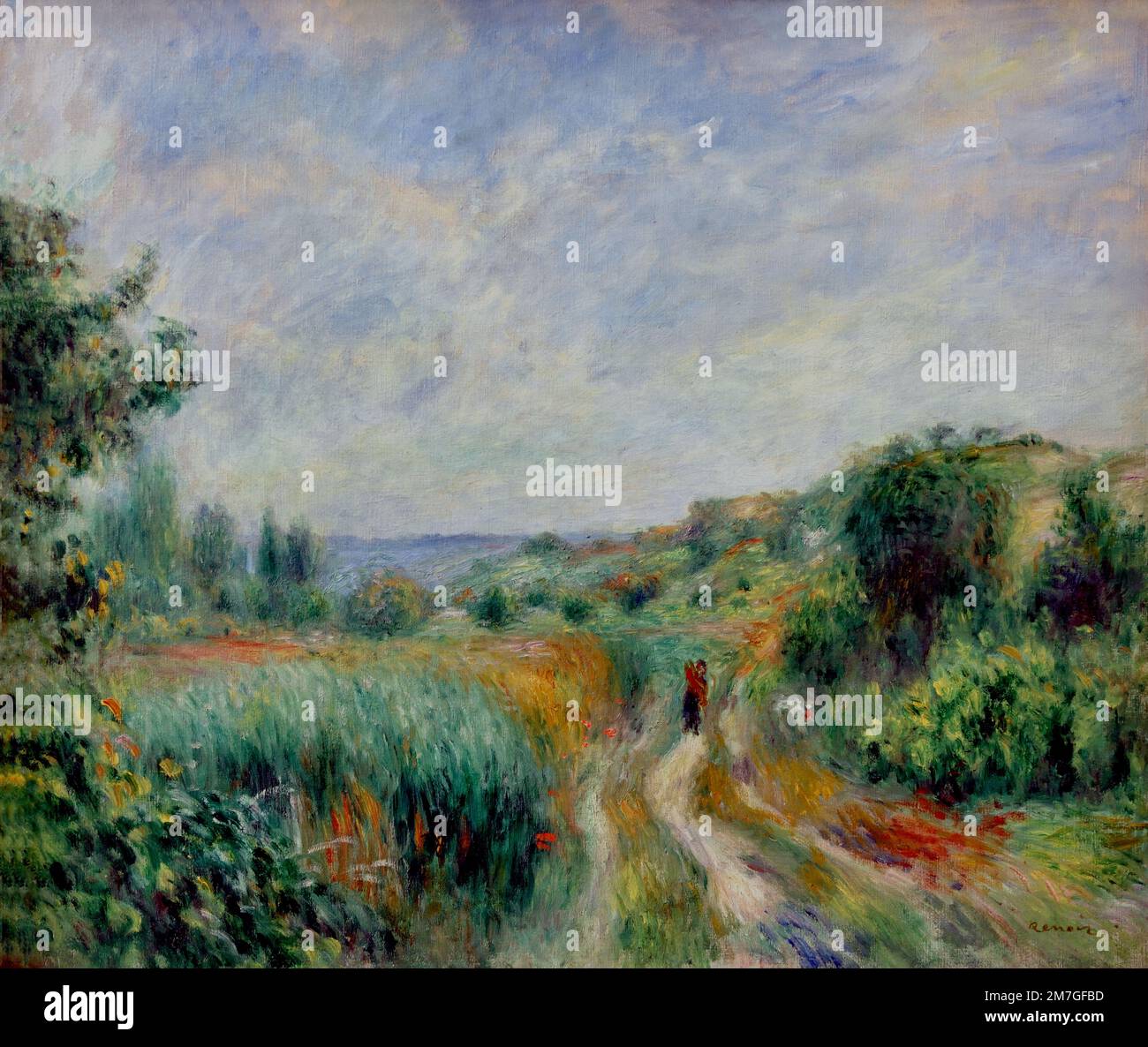 Landscape near Essoyes 1892 by Pierre Auguste Renoir 1841-1919 French ...