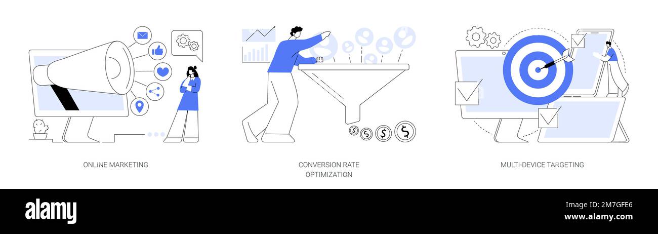 Internet advertising abstract concept vector illustrations Stock Vector ...