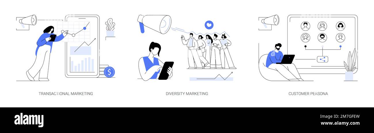 Marketing strategies abstract concept vector illustrations Stock Vector ...