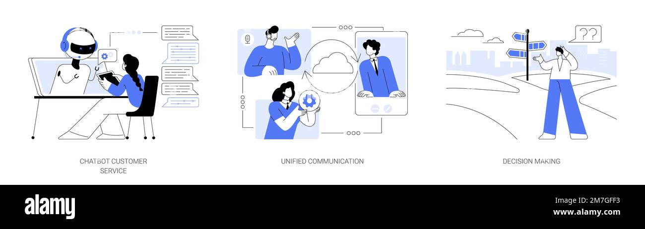 Enterprise communication abstract concept vector illustrations Stock ...