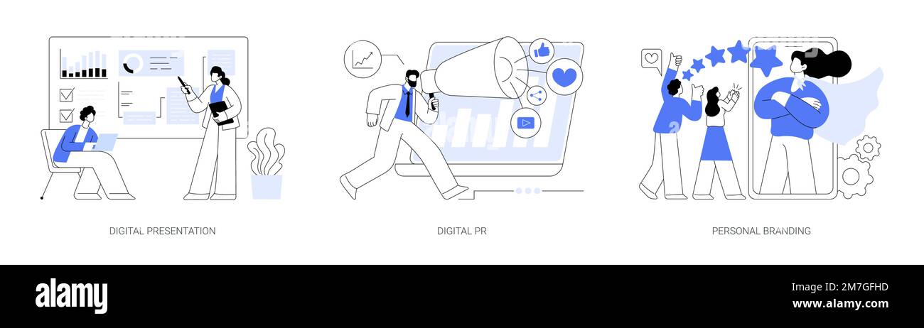 Reputation management abstract concept vector illustrations Stock ...