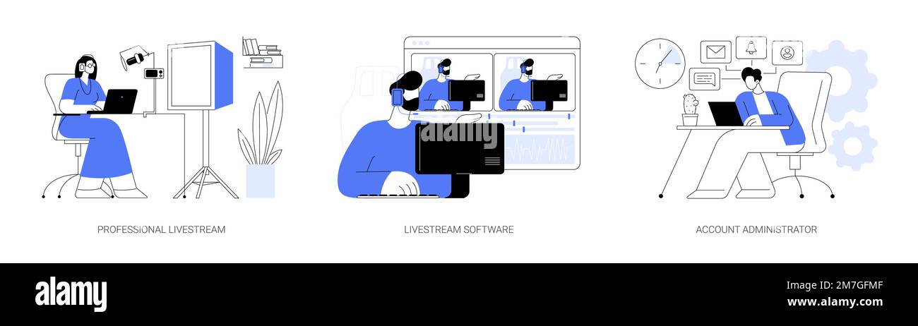 Broadcasting service abstract concept vector illustrations Stock Vector ...