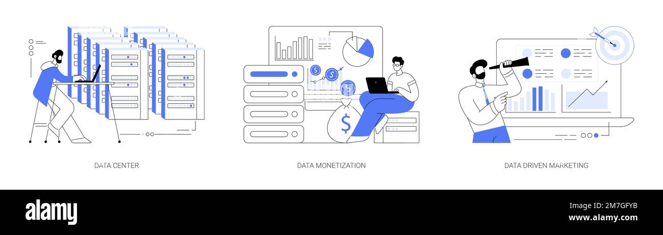 Selling database abstract concept vector illustrations Stock Vector ...