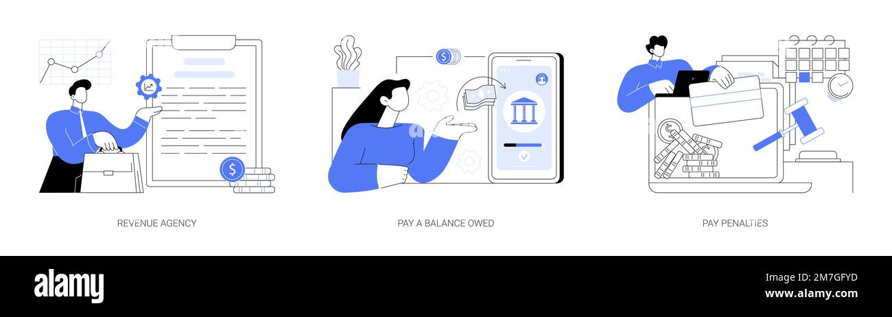 Tax payment abstract concept vector illustrations Stock Vector Image ...