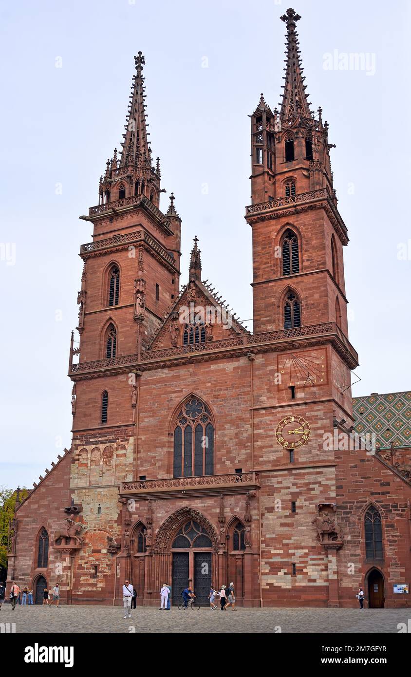 Basel Münster, cathedral, now a Reformed Protestant church. The ...