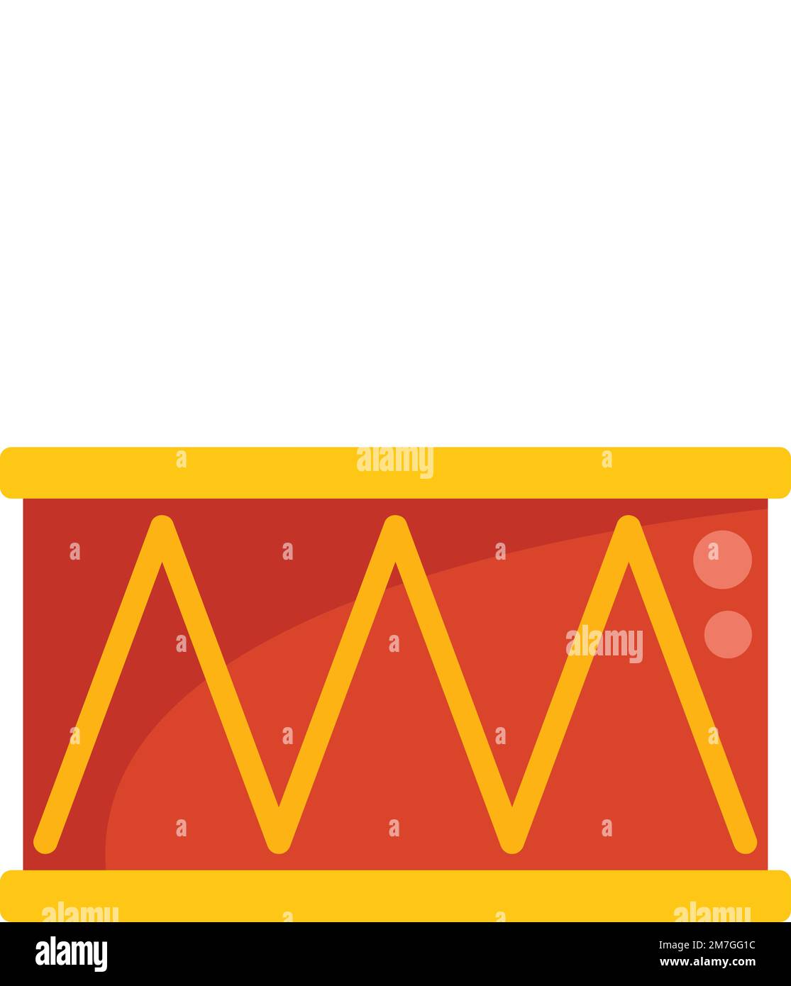 Circus drum icon flat vector. Music instrument. Acoustic jazz isolated ...