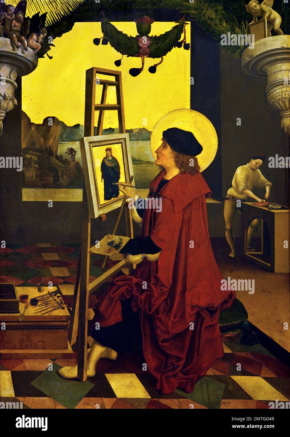 Altar of St. Anne: St. Luke paints the Madonna, 1515 Niklaus Manuel ...