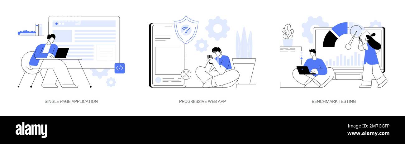 Web development abstract concept vector illustrations Stock Vector ...