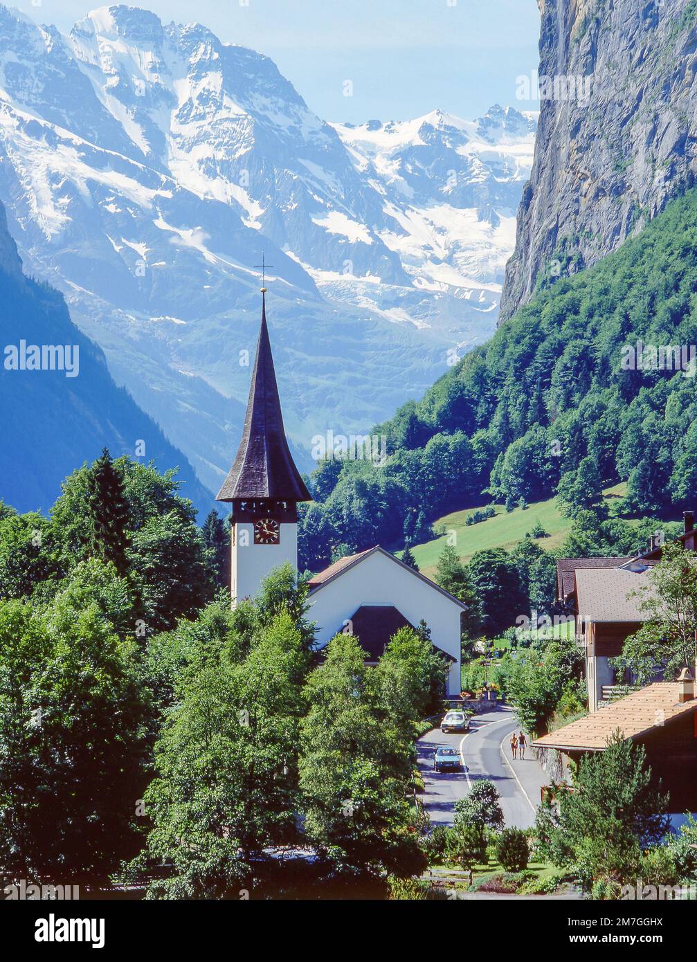 Lauterbrunnen Village and Wall, Lauterbrunnen Valley, Bern, Switzerland ...