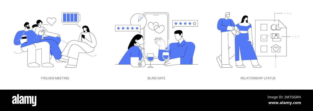 Social interactions abstract concept vector illustrations Stock Vector ...