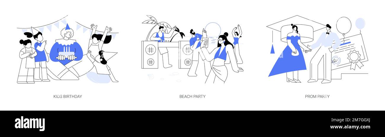 Party celebration abstract concept vector illustrations Stock Vector ...