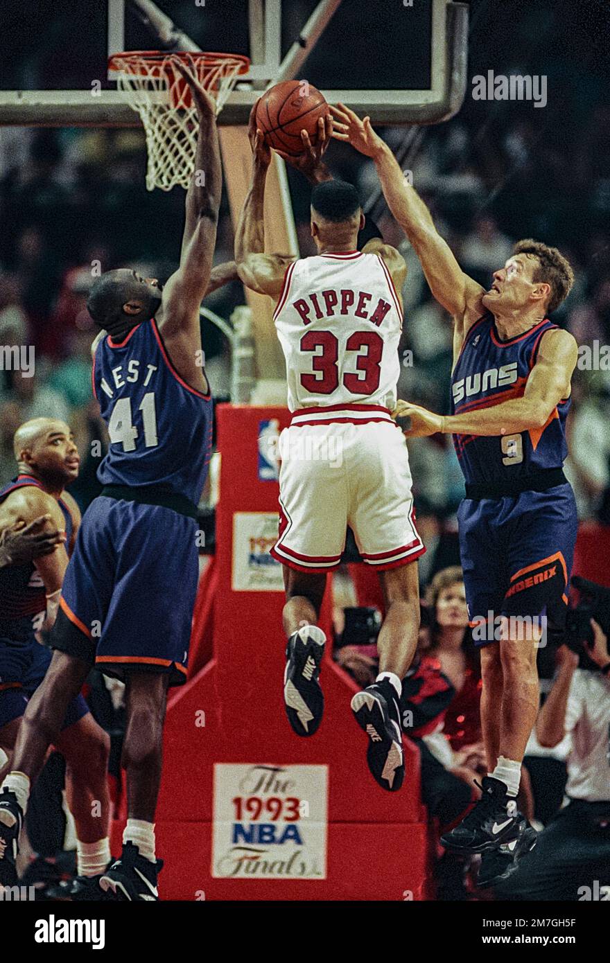 NBA Basketball, Scottie Pippen, Chicago Bulls vs Suns Stock Photo - Alamy