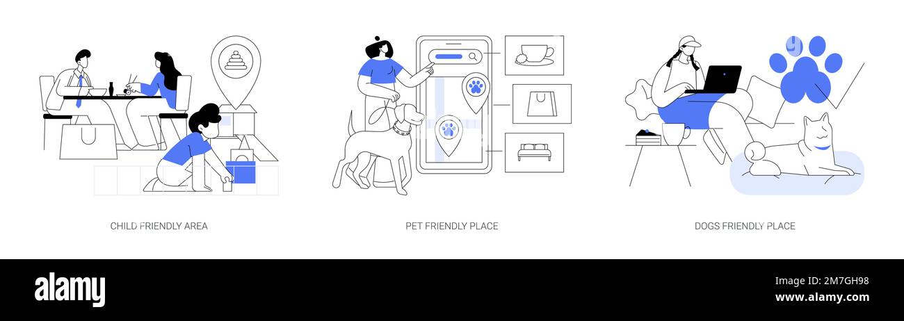 Inclusive public places abstract concept vector illustrations Stock ...