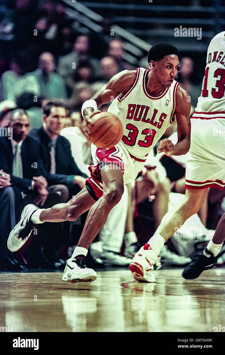 NBA Basketball, Scottie Pippen, Chicago Bulls vs Magic Stock Photo - Alamy