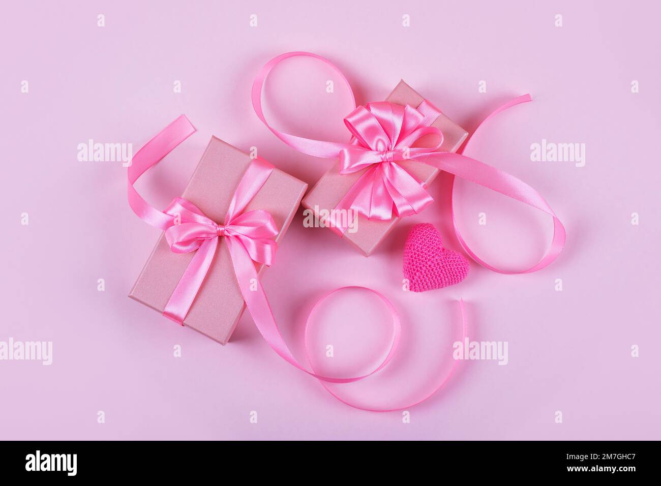 Happy Valentine's Day, Mother's Day and birthday greeting card. Knitted ...