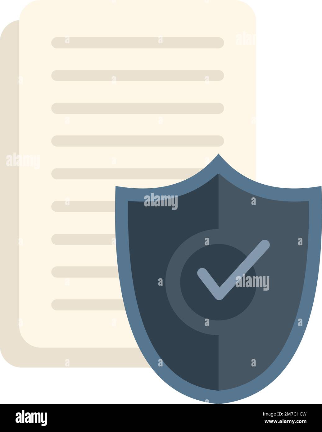 Privacy document icon flat vector. Personal data. Network data isolated ...