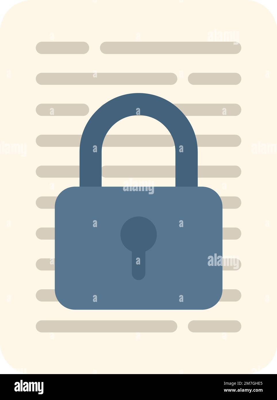 Document privacy icon flat vector. Data protect. Personal safe isolated ...