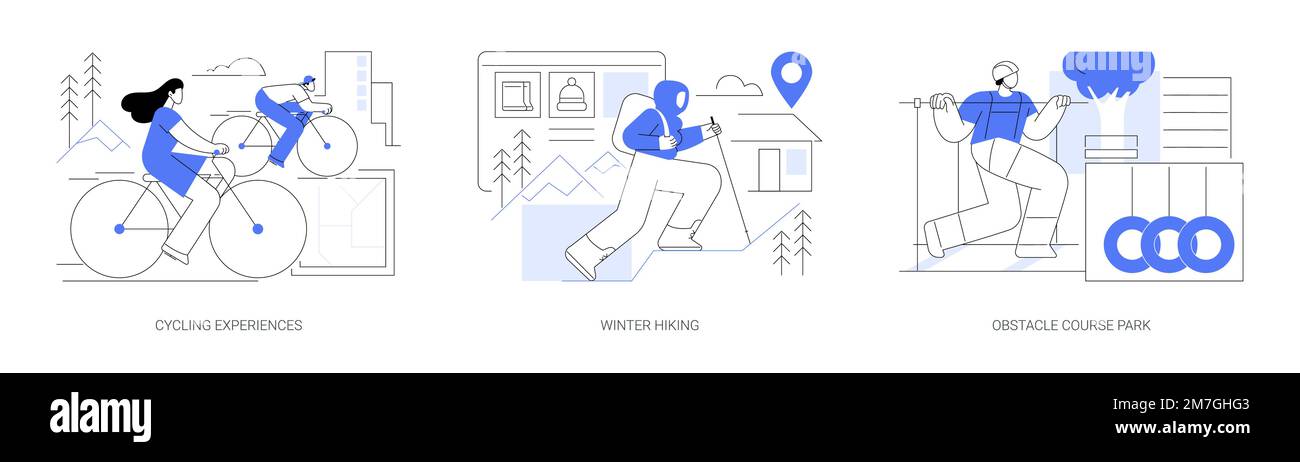 Active lifestyle abstract concept vector illustrations Stock Vector ...