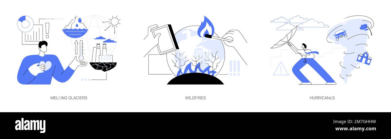 Natural disaster abstract concept vector illustrations Stock Vector ...