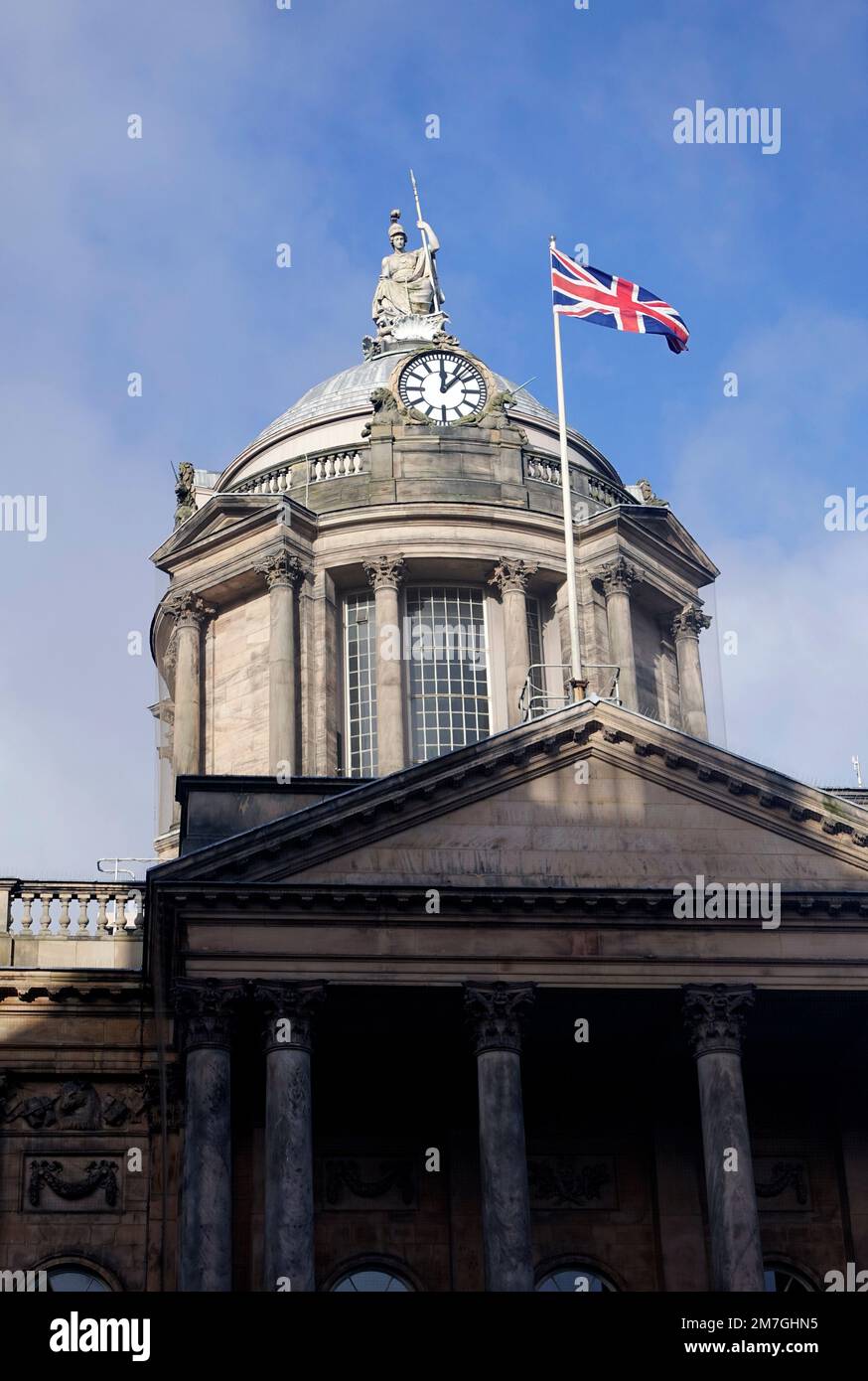 The British flag flying atop of Liverpool Townhall Stock Photo - Alamy