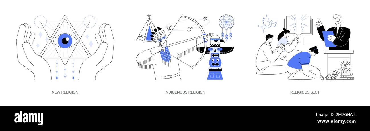 Spiritual movement abstract concept vector illustrations Stock Vector ...