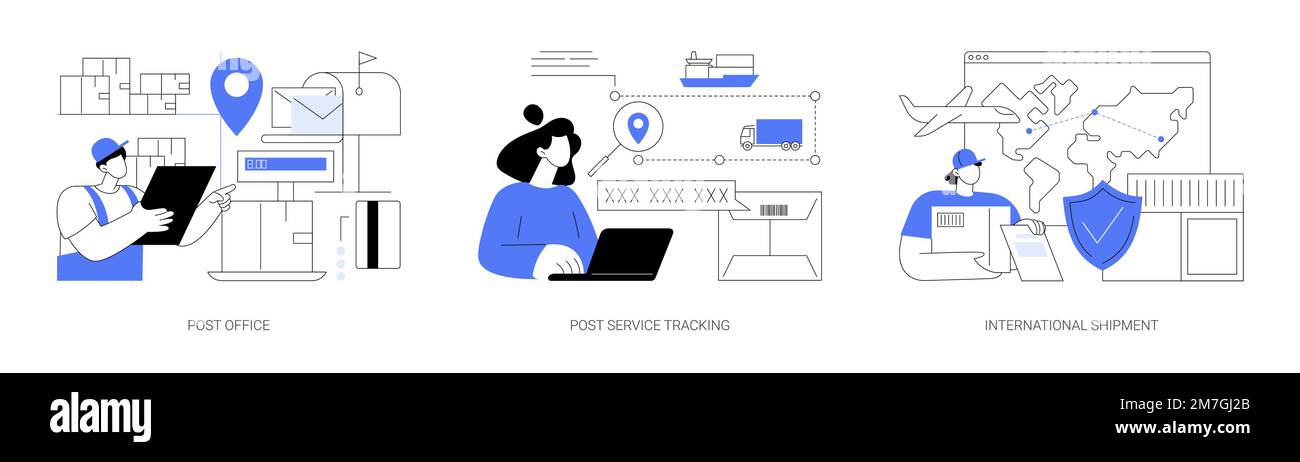 Parcel delivery abstract concept vector illustrations Stock Vector ...