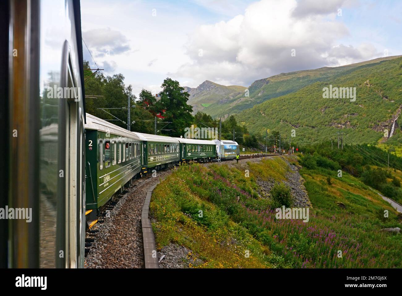 Flambana train, Norway Stock Photo - Alamy