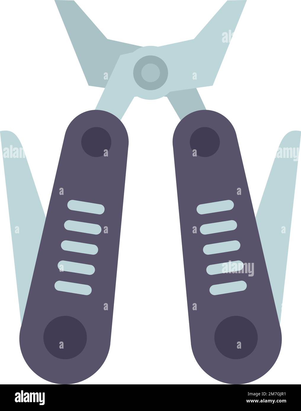 Utility multitool icon flat vector. Camping kit. Metal blade isolated ...